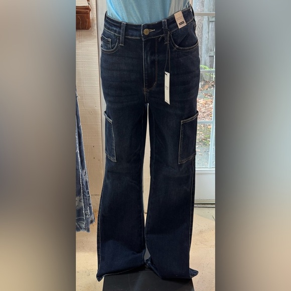 Judy Blue | Jeans | Womens Dark Blue Cargo Jeans Judy Blue Style 88872 ...